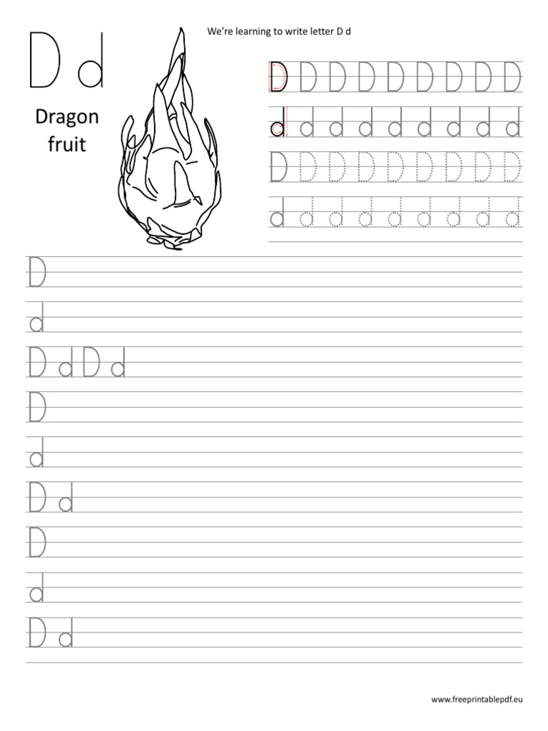 Handwriting Letter Template D | PDF
