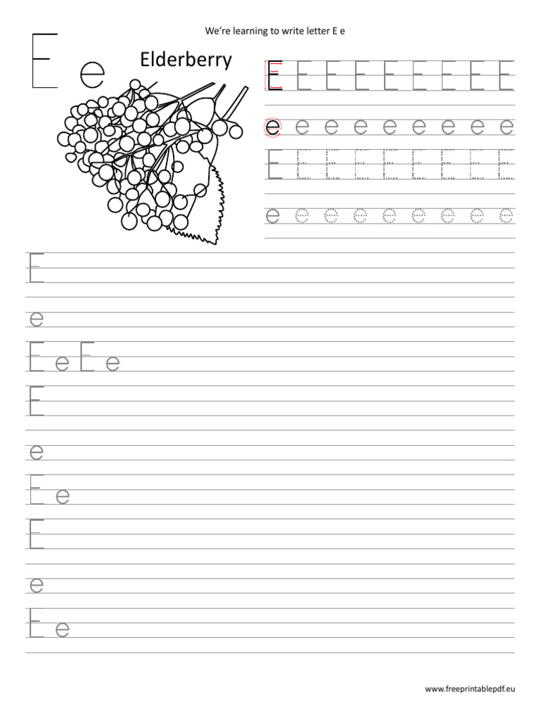 Handwriting Letter Template e | PDF