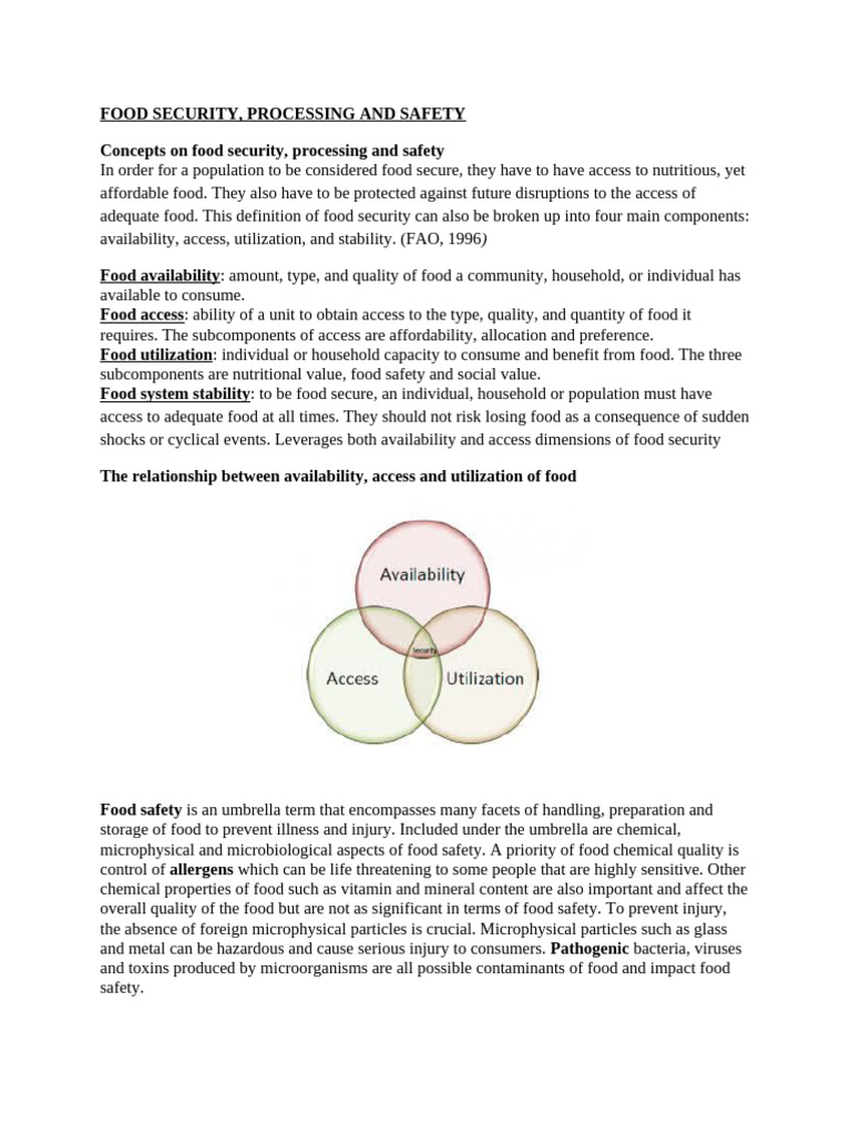 FOOD SECURITY | PDF | Food Security | Vegetables