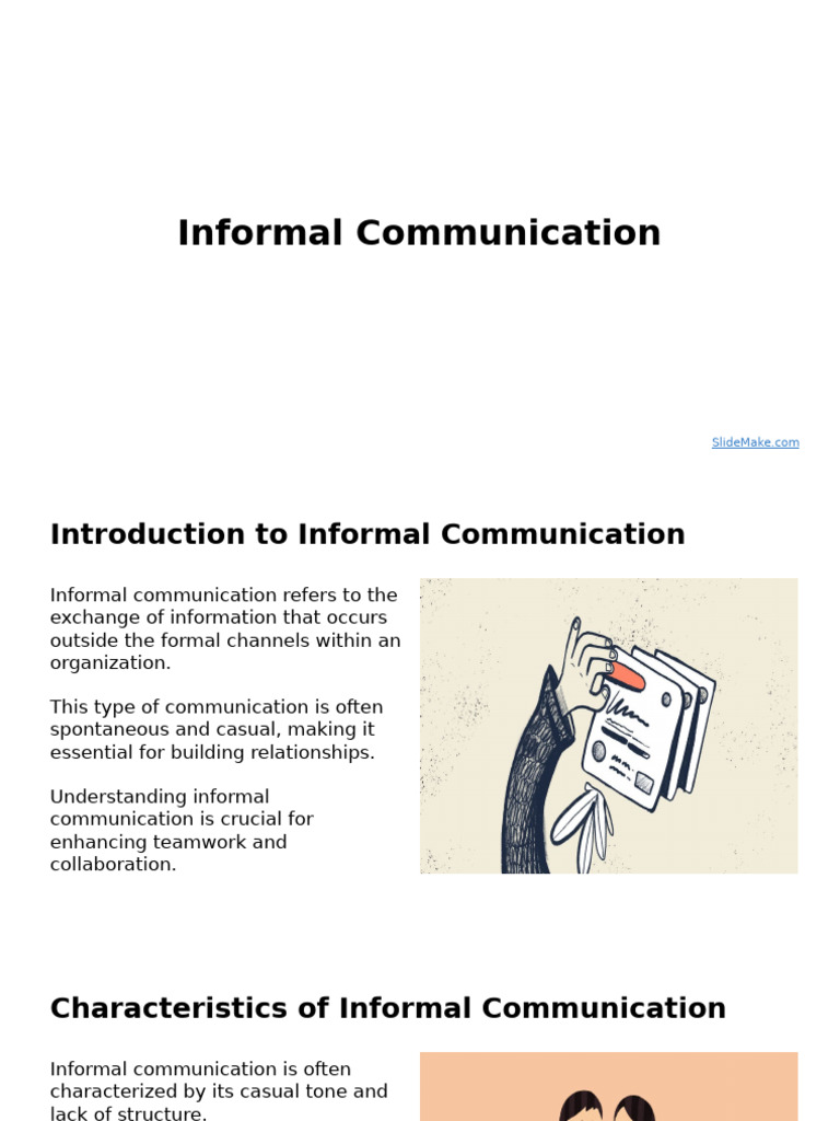 Informal Communication | PDF | Communication | Collaboration