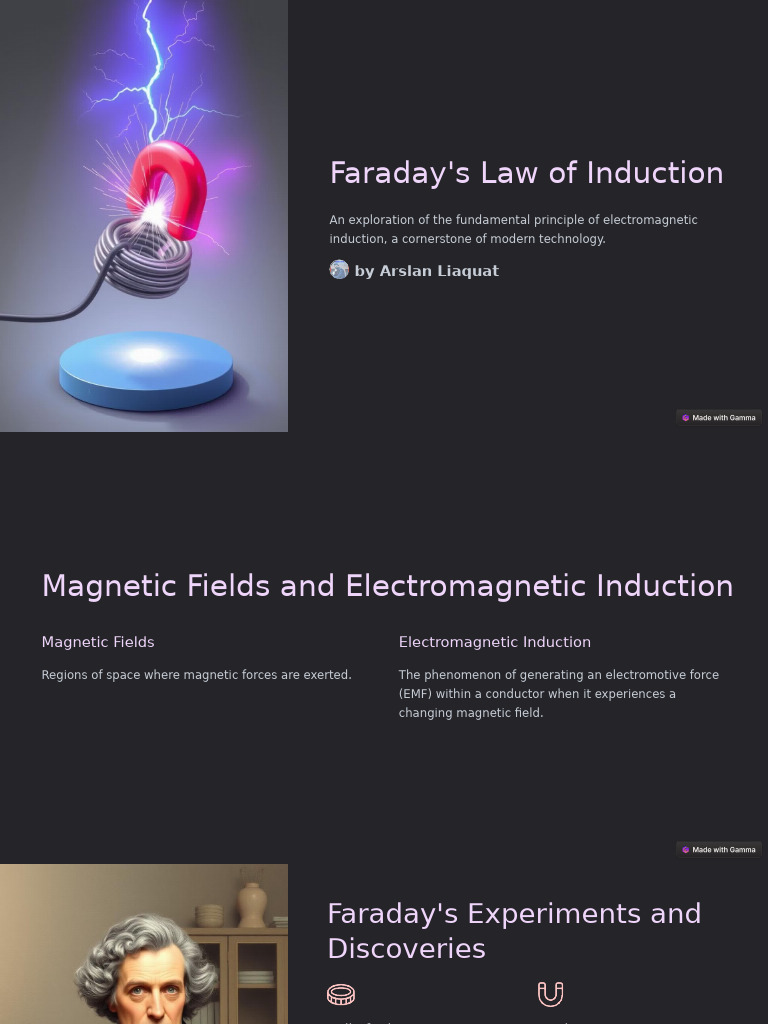 Faradays Law of Induction | PDF | Electromagnetic Induction | Magnetic ...