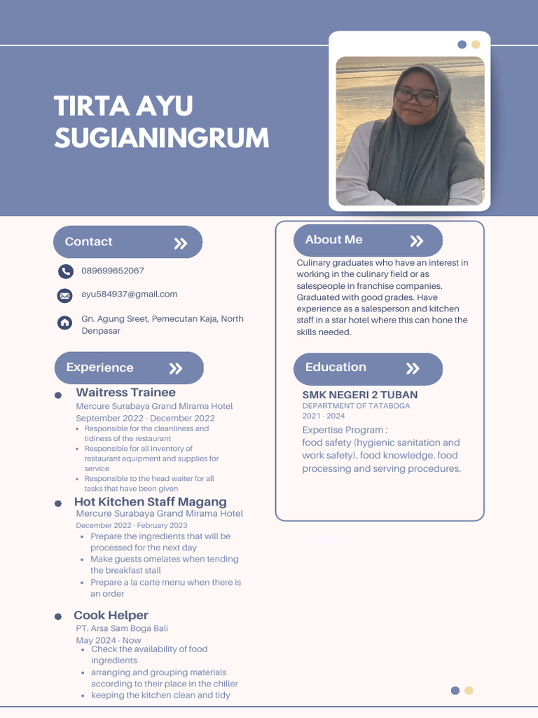 CV Tirta Sugianingrum English | PDF