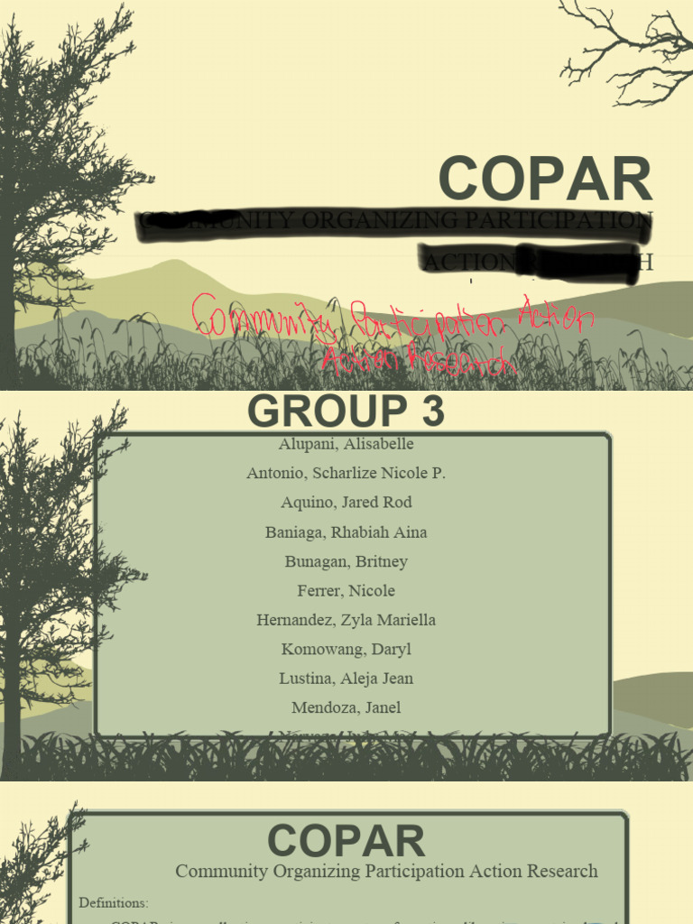 COPAR | PDF | Community | Focus Group