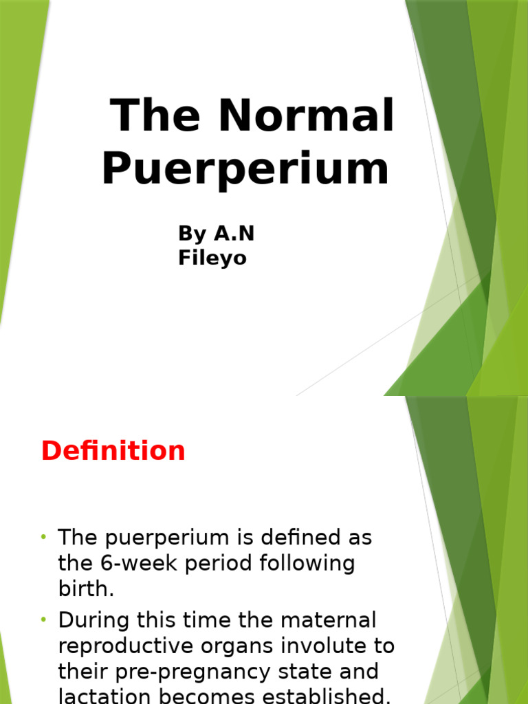 Understanding the Normal Puerperium | PDF | Urinary Tract Infection ...