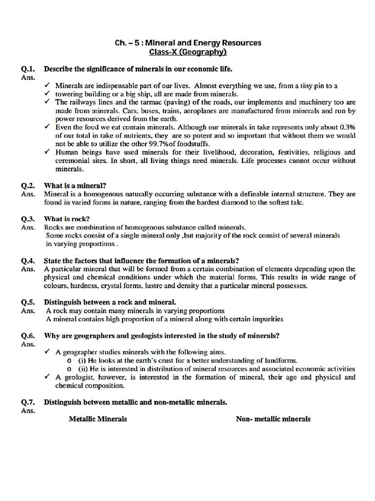 10 Mineral and Power Resorces | PDF