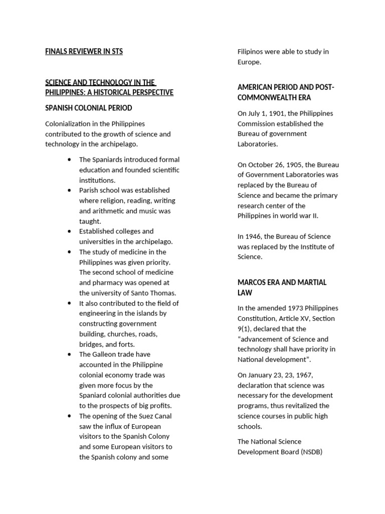 FINALS-REVIEWER-IN-STS | PDF