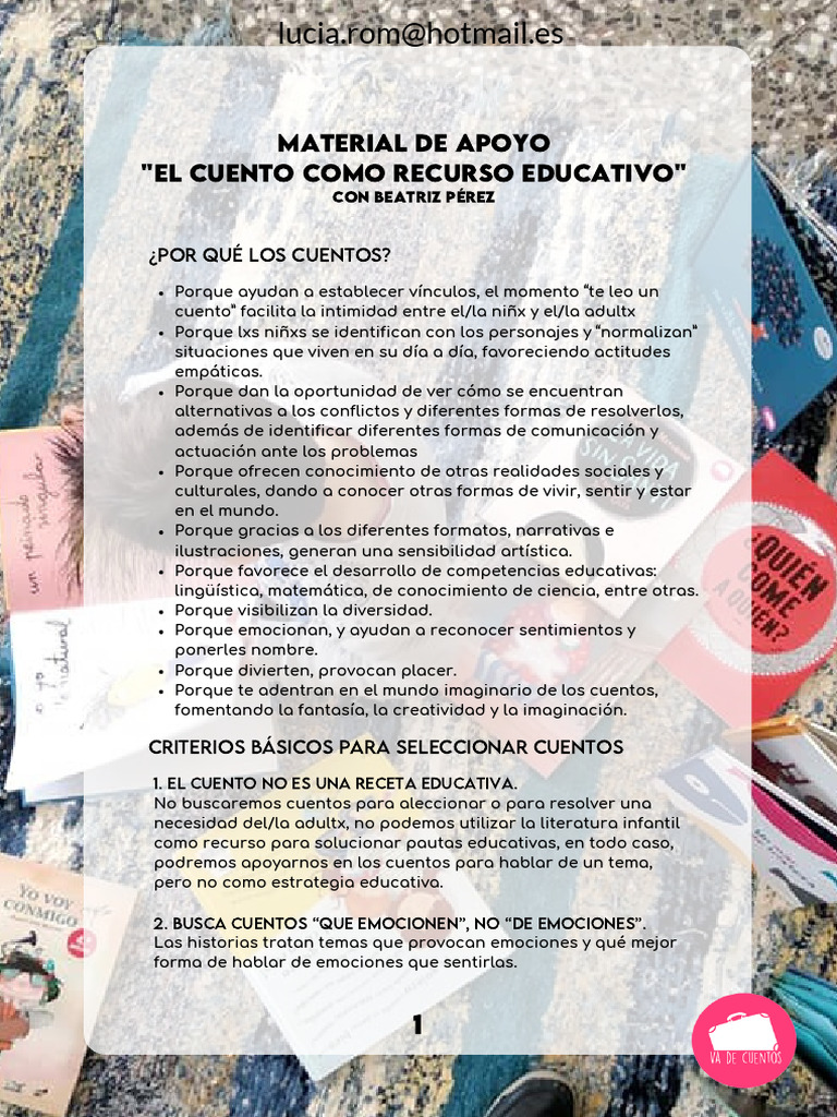 MATERIAL APOYO CUENTO COMO RECURSO_ (1) | PDF | España | Cuentos