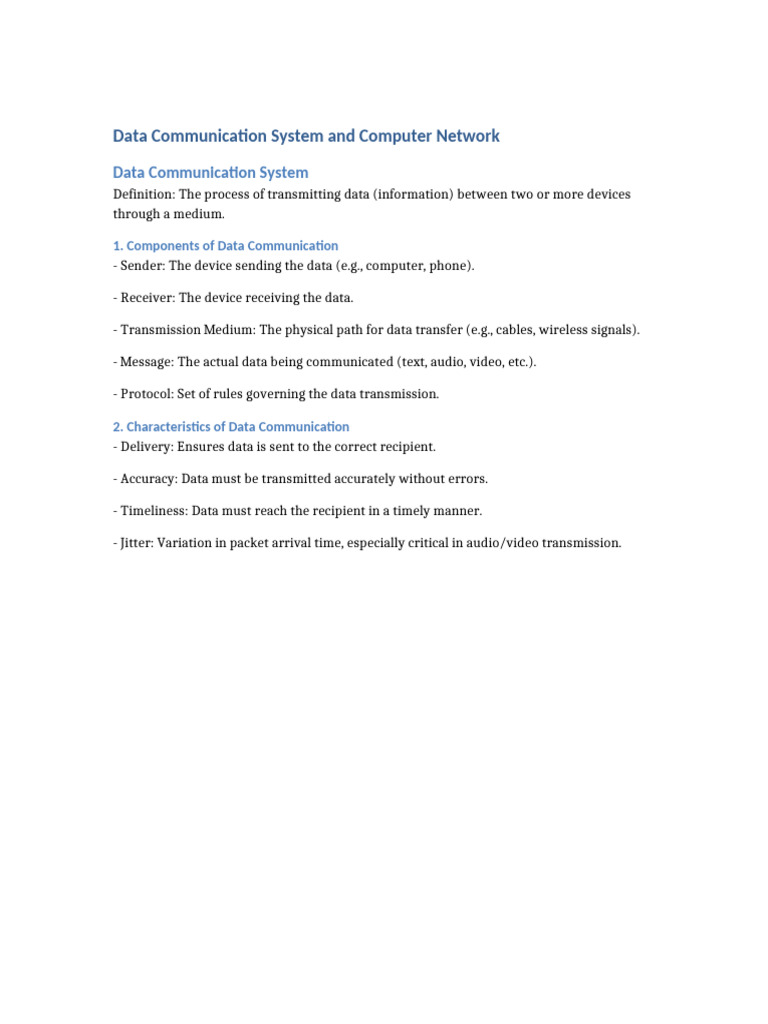 Data Communication and Computer Network | PDF