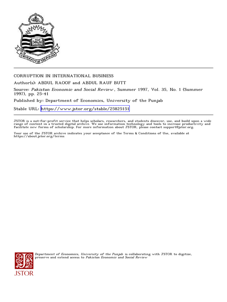 IB article #3 | PDF | Corruption | Bribery