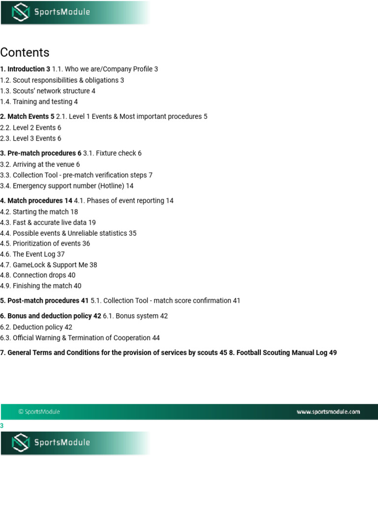Football Scout Procedures Manual | PDF | Association Football | Sports ...