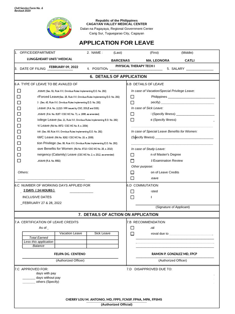 Leave Form | PDF | Parental Leave | Sick Leave