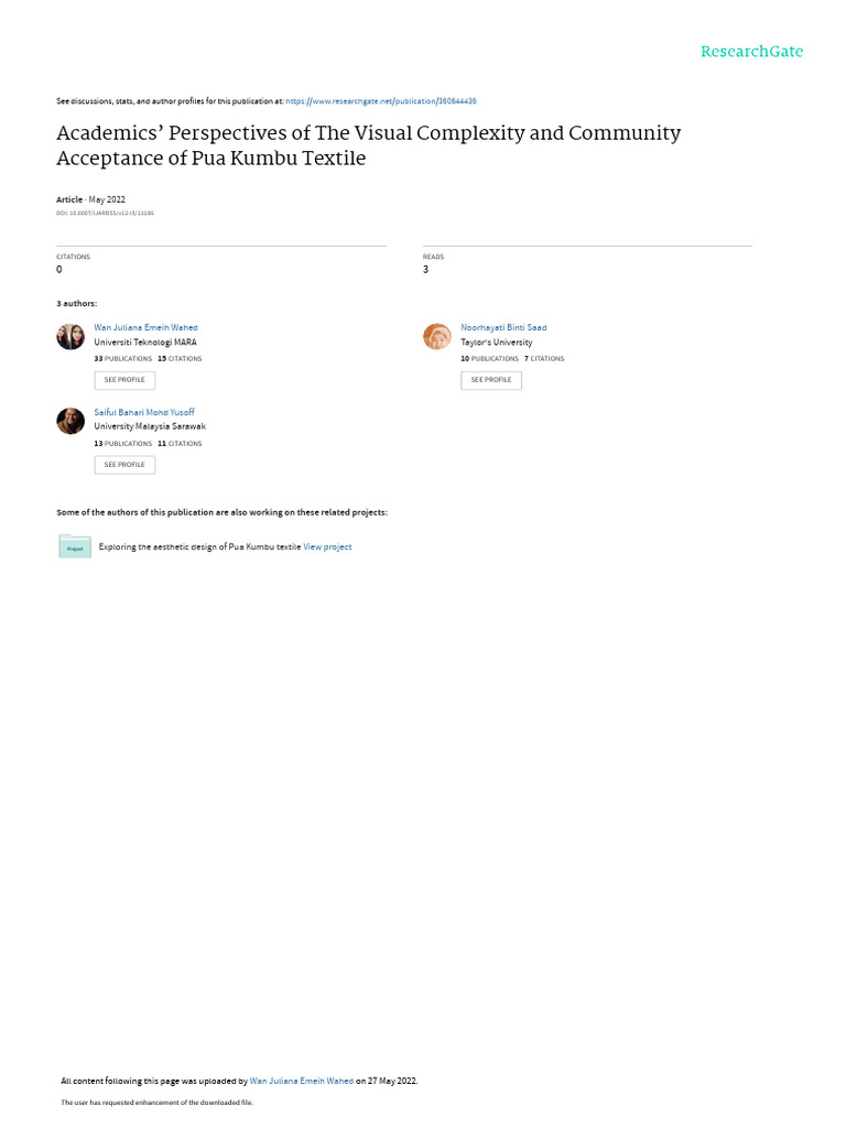 Academics Perspectives of The Visual Complexity and Community ...