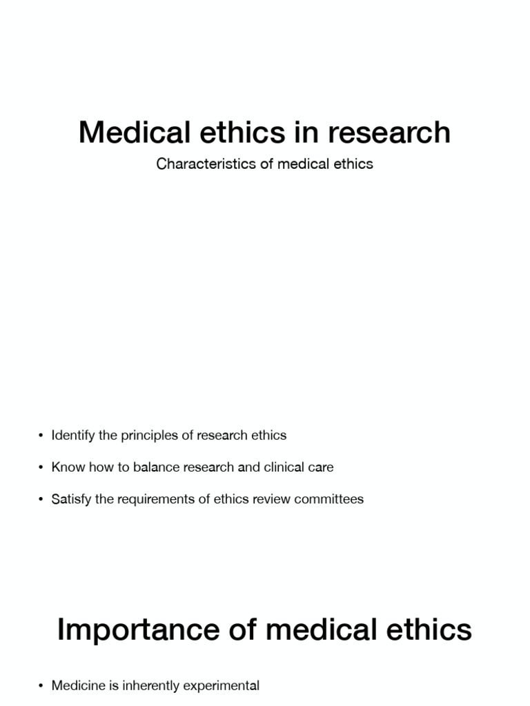 Medical Ethics in Research Explained | PDF | Clinical Trial | He La