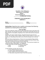 ENGLISH 4 QUARTER 1 TEST With Answer | PDF | Narration | Word