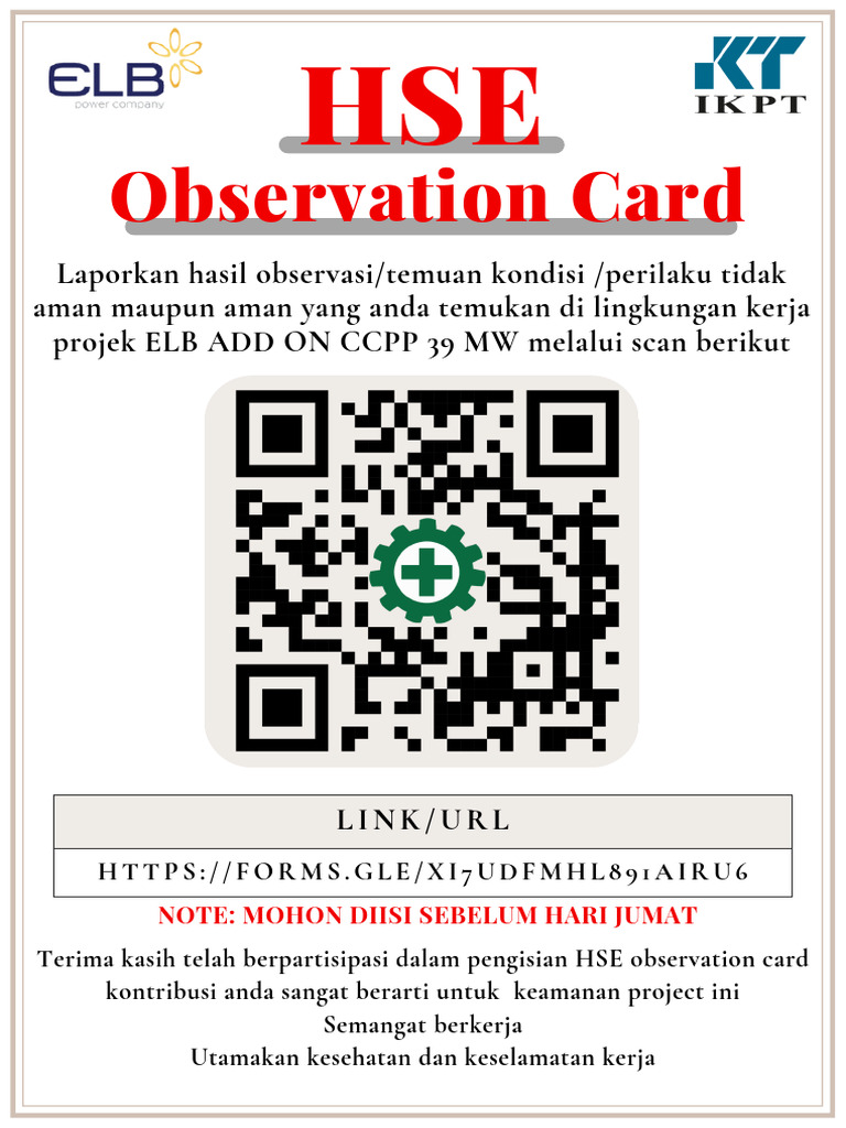 HSE Observation Card | PDF