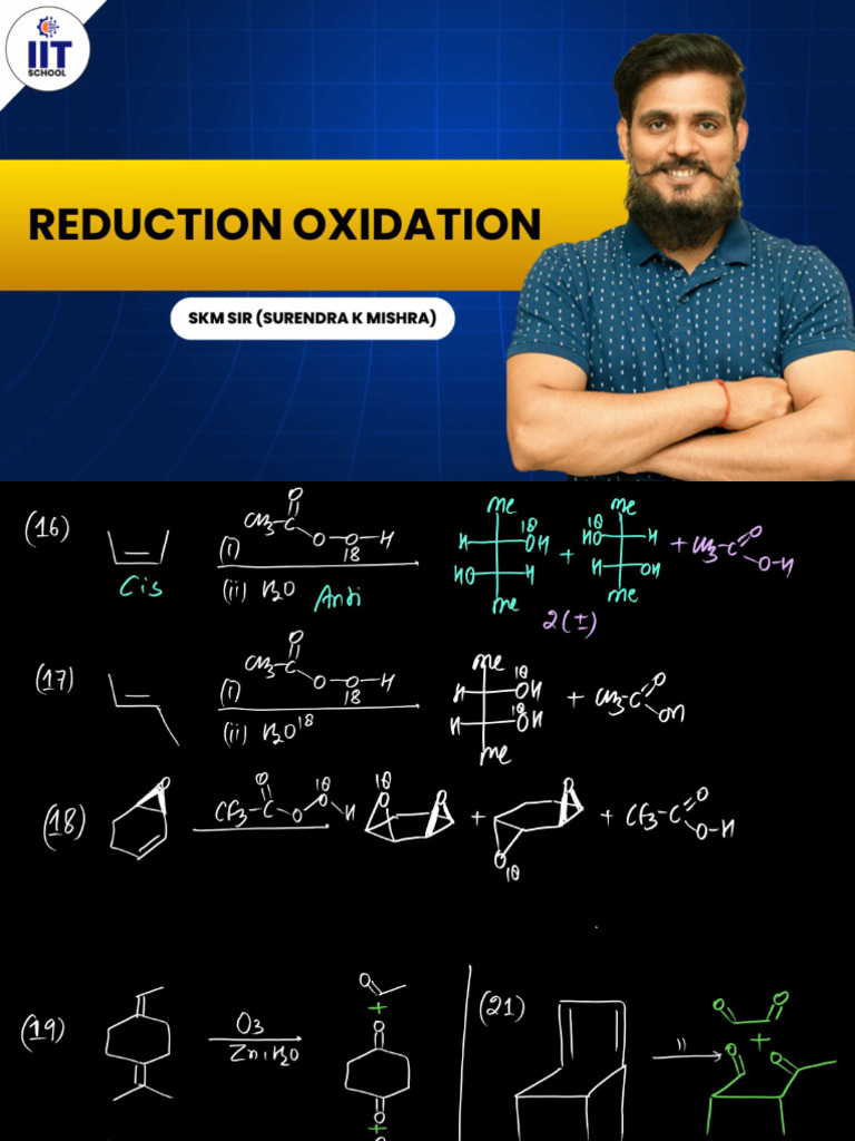 Reduction Oxidation _ L-09 (Class Notes) _ CrO3, H2SO4 _ KMnO4 _ PCC ...
