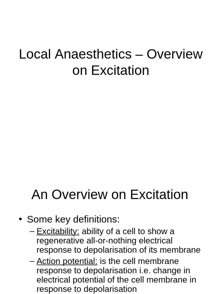 Excitation and Action Potentials Guide | PDF | Action Potential | Ion ...