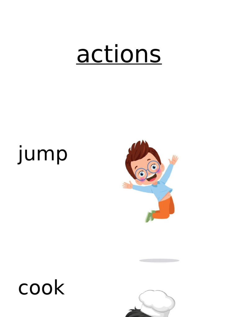 Action Verbs for Kids Activities | PDF