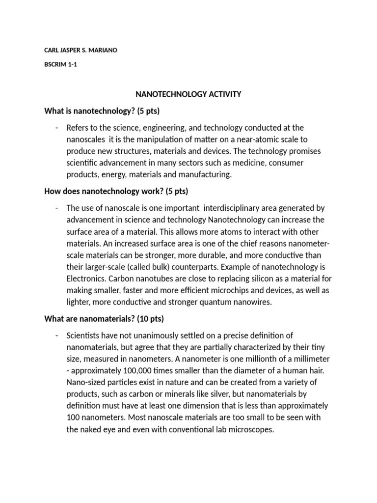 NANOTECHNOLOGY FILES | PDF | Nanotechnology | Terminator (Franchise)