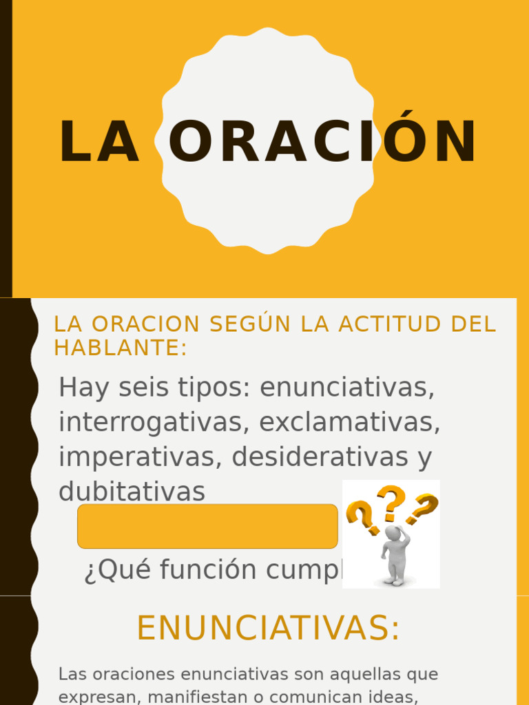 La Oración-1 | PDF | Verbo | Oración (Lingüística)