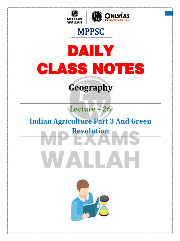 Indian Agriculture and Green Revolution | PDF | Agriculture | Irrigation