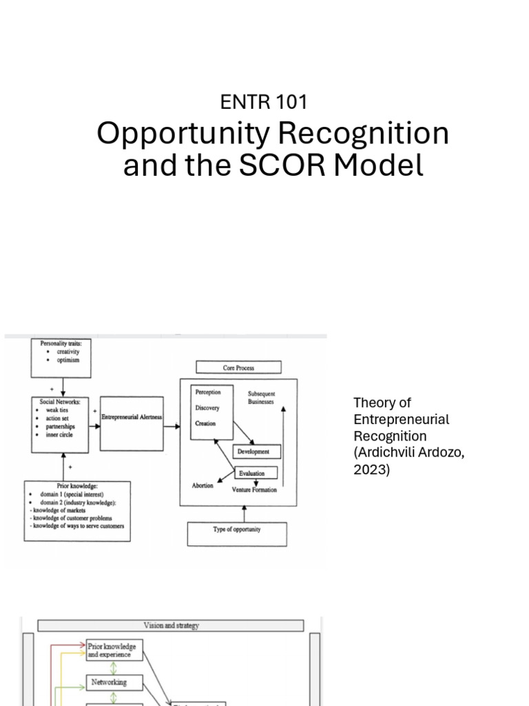 Entr 101 - Opp Recog Scor Model | PDF | Supply Chain | Performance Indicator