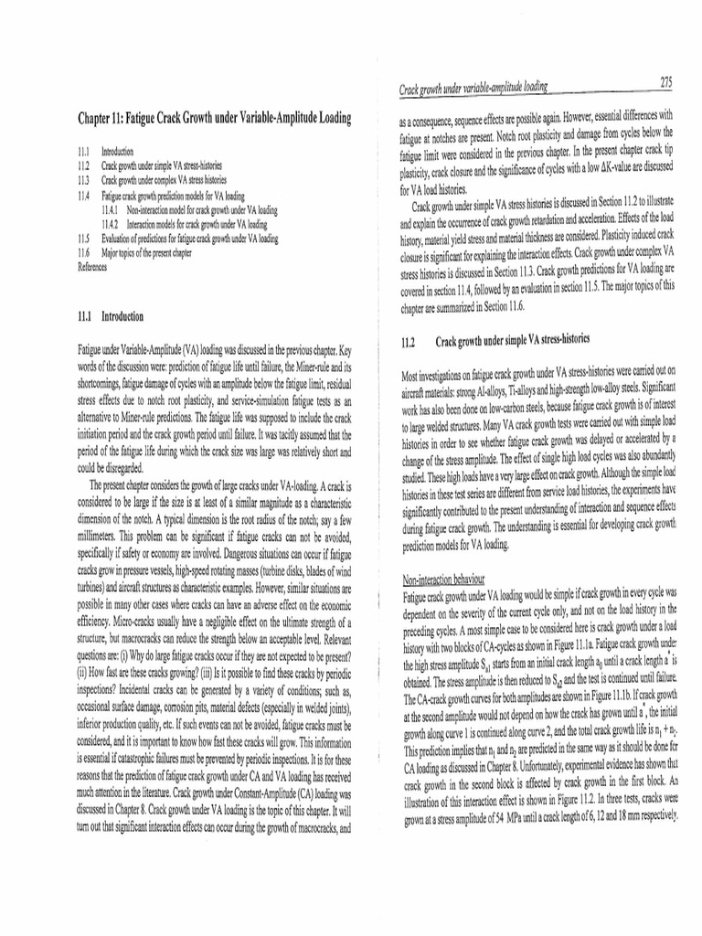 JS Fatigue Crack Growth Under Variable-Amplitude Loading | PDF