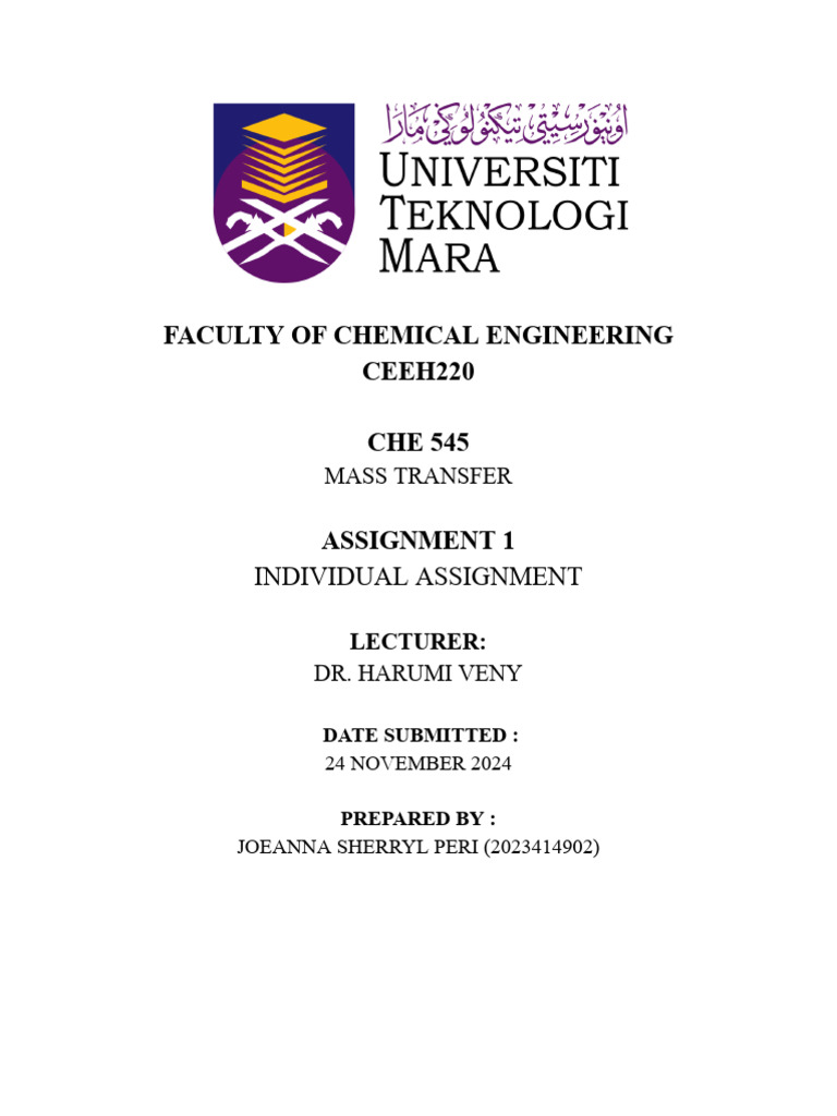 CHE555 | PDF | Diffusion | Physical Chemistry