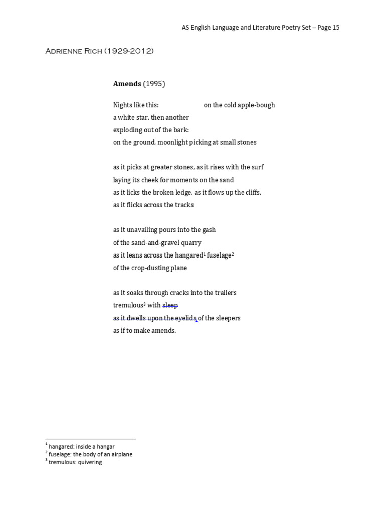 AMends Poem Full | PDF