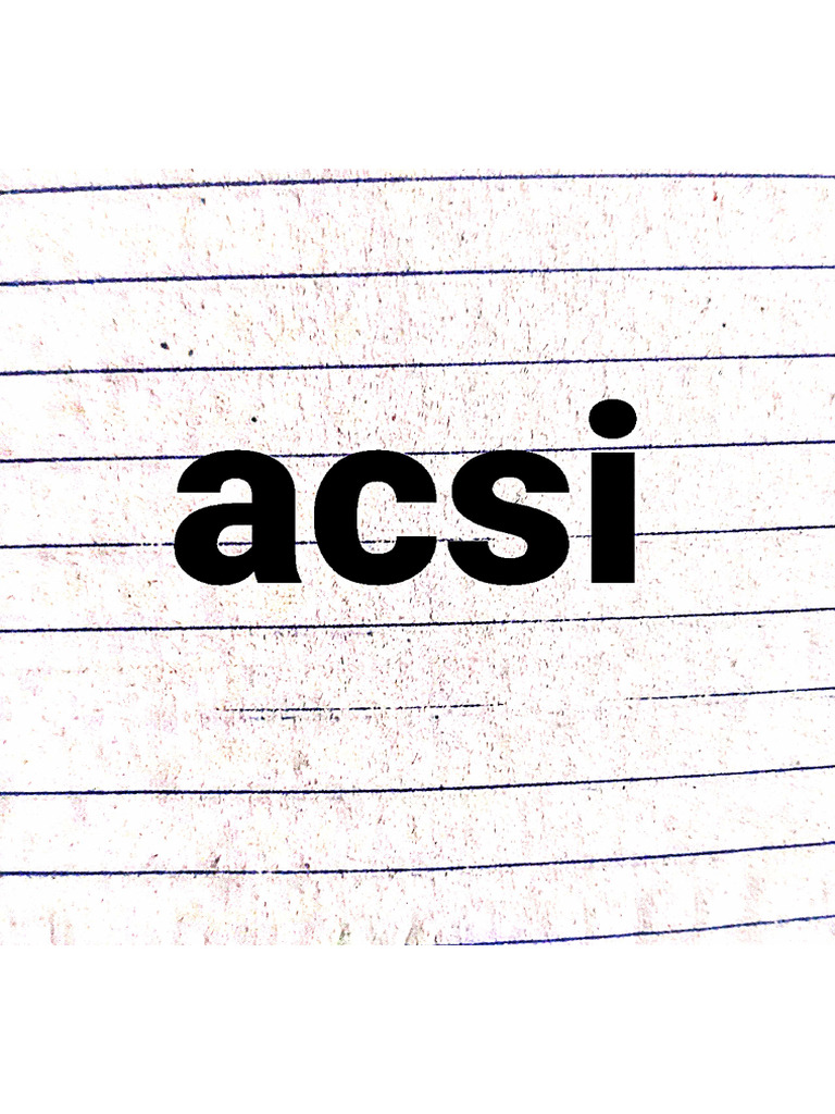 Acsi | PDF