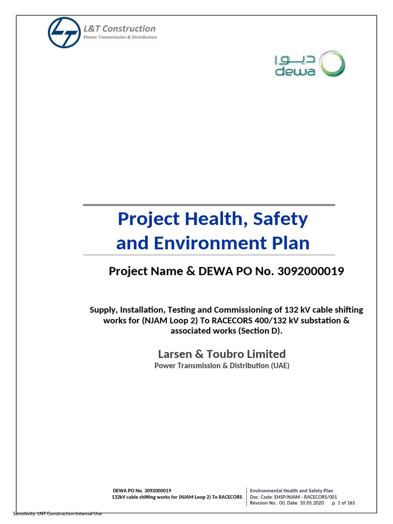 9 Ehs Plan Master.. | PDF | Occupational Safety And Health | Safety