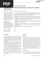 Rockwood. Theou 2020. Clinical Frailty Score | PDF | Dementia | Geriatrics