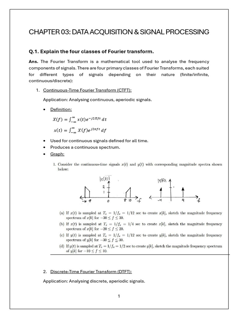Data Acquisition and Signal Processing | PDF | Fast Fourier Transform | Discrete Fourier Transform