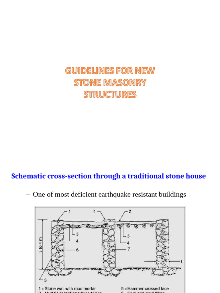 General Guidelines Stone Masonry Structure | PDF