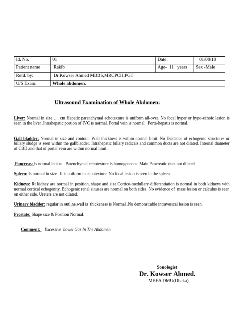 Usg of Female Whole Abdomen-Normal-39 | PDF