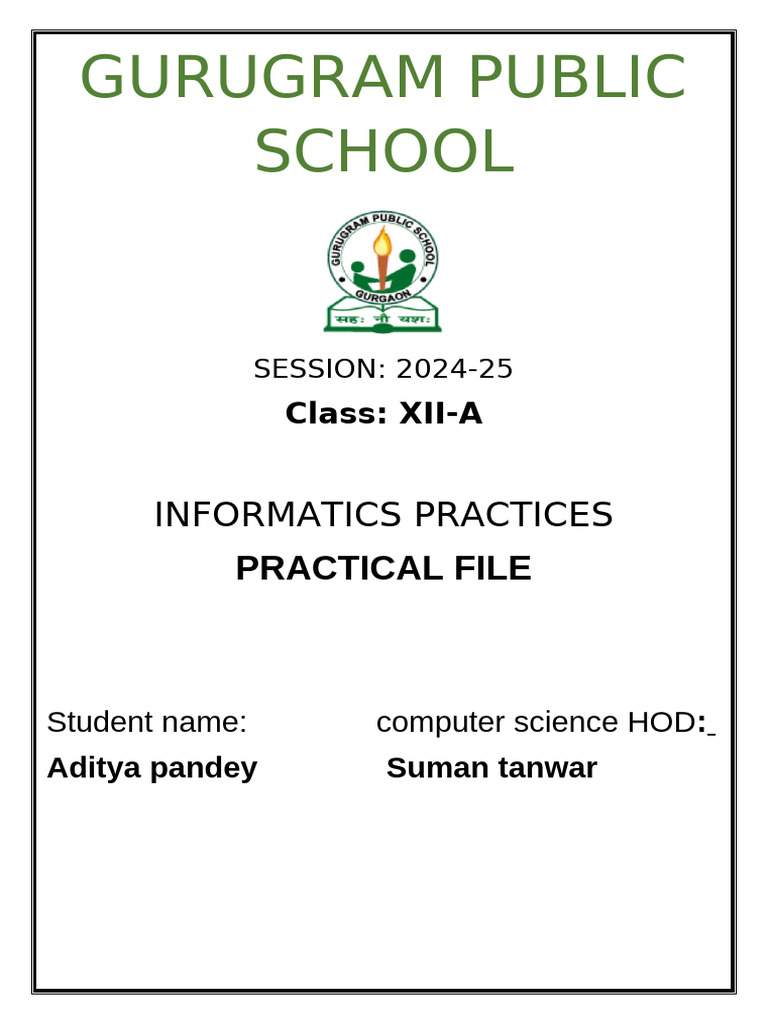 GURUGRAM-PUBLIC-SCHOOL | PDF | Data Management | Computing