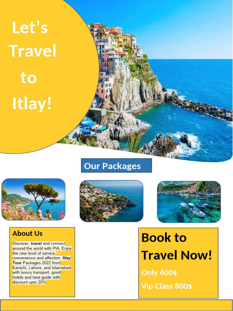 Travel To Itlay! Let's | PDF