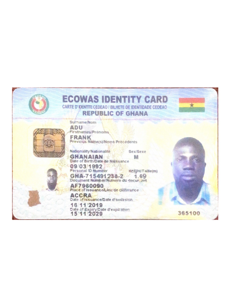 Ecowas Identity Card 2 | PDF