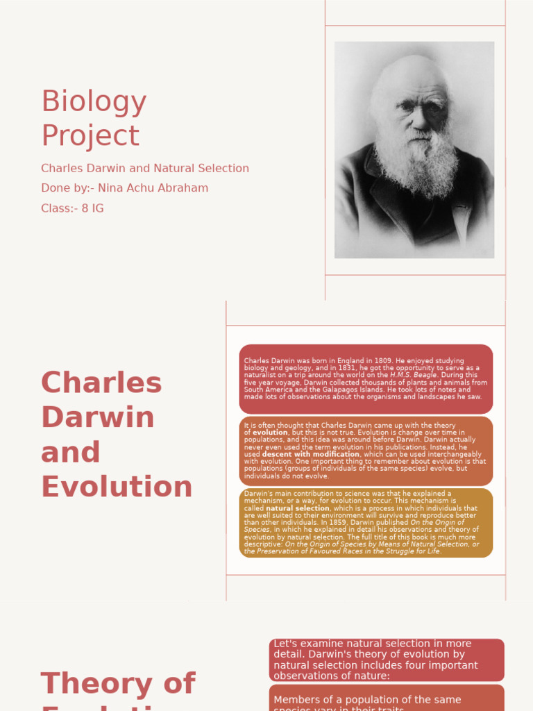 Charles Darwin and Natural Selection | PDF | Natural Selection | Evolution
