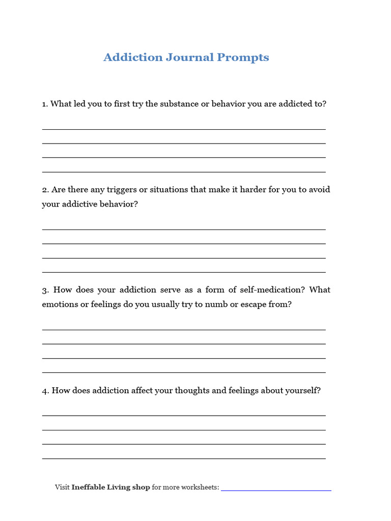 Addiction Journal Prompts | PDF
