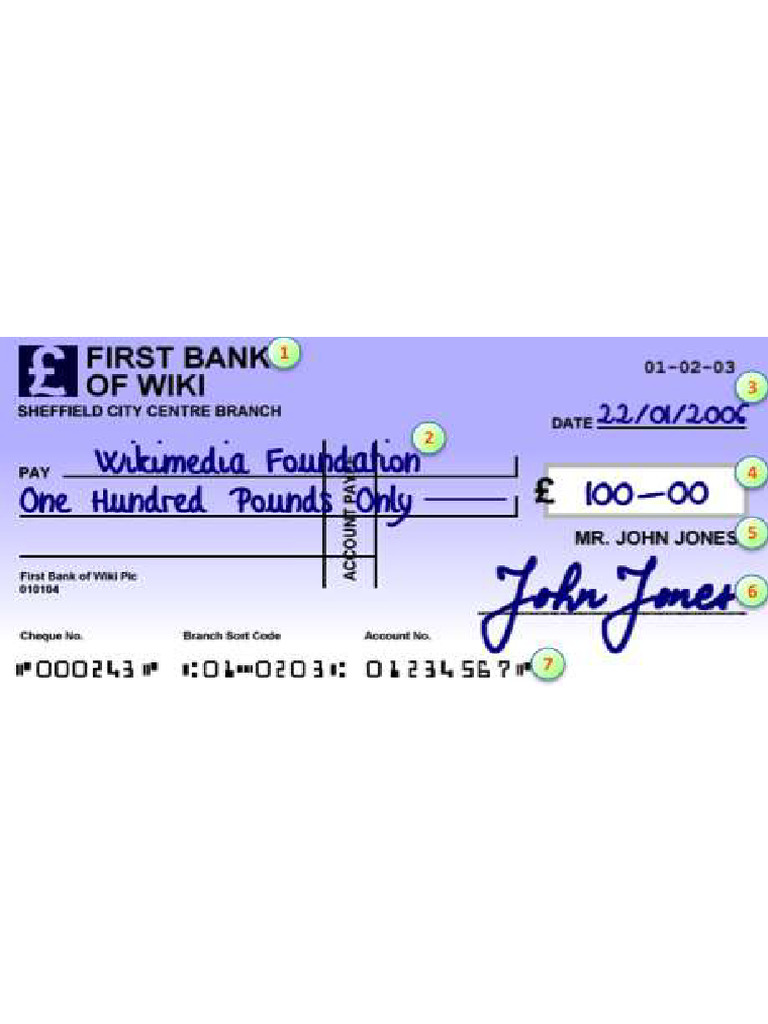 British Cheque Annotated | PDF