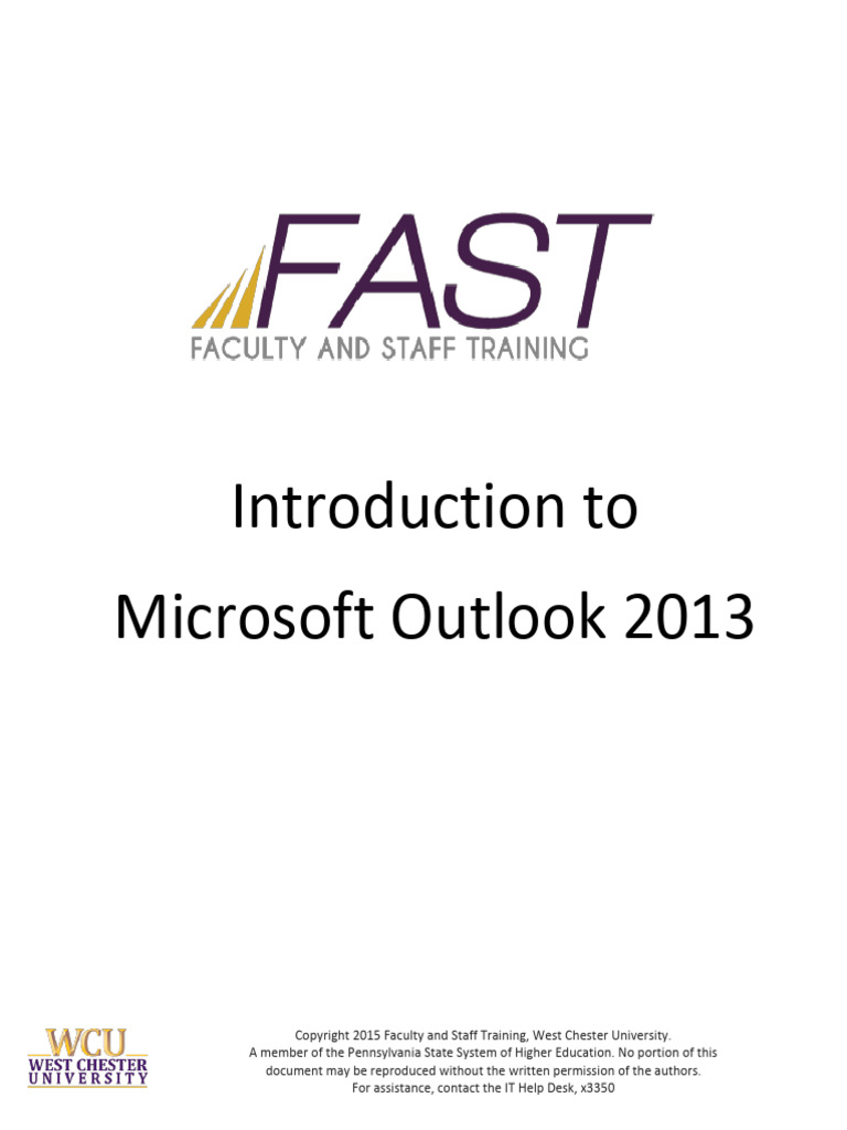 Introduction To Outlook 2013 Handout | PDF | Microsoft Outlook ...