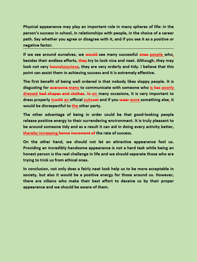 Impact of Physical Appearance on Success | PDF