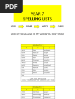 Year 11 Advanced Spelling List | PDF