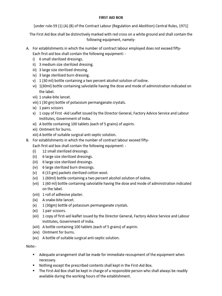 First Aid-Sec 59 | PDF