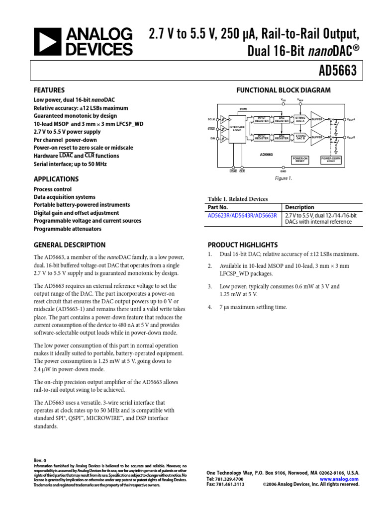 AD5663 | PDF | Electrostatic Discharge | Digital To Analog Converter