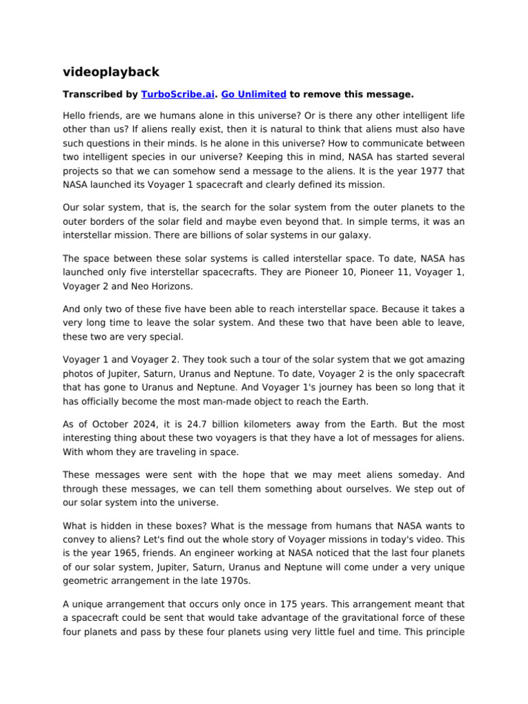 Video Playback | PDF | Voyager Program | Jupiter