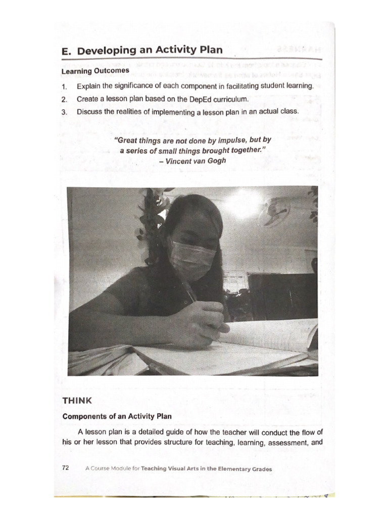 E. Developing An Activity Plan | PDF