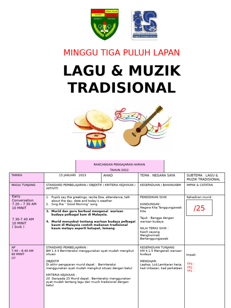 RPH m39 Lagu Dan Muzik Tradisional | PDF