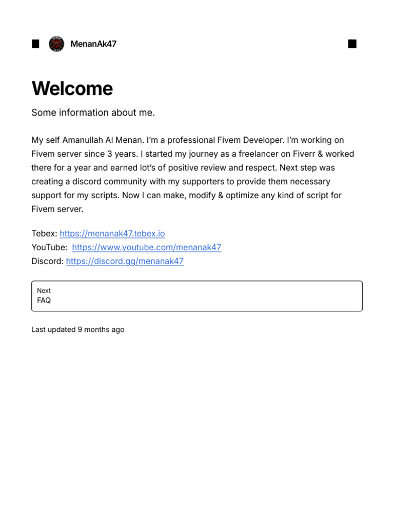 Welcome | MenanAk47 | PDF